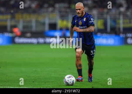 Federico Dimarco of Italy seen in action during FIFA World Cup 2026 qualifier football match ...