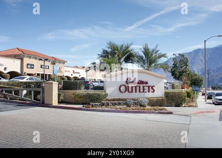 Cabazon, California, United States - 01-26-2022: A view of an entrance ...