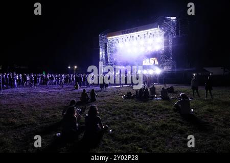 The Italian band Fast Animals and slow kids performs on stage at a ...