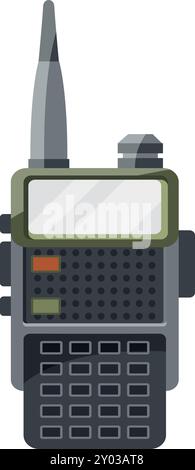 portable walkie talkie cartoon vector illustration Stock Vector Image ...