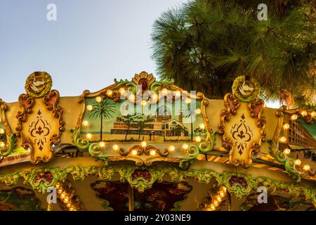 An old fashioned carousel in Nice, France Stock Photo - Alamy