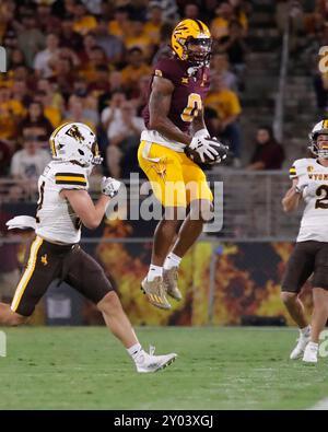 Arizona State wide receiver Jordyn Tyson (0) in the first half of an ...