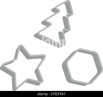 dough cookie cutter cartoon vector illustration Stock Vector Image ...