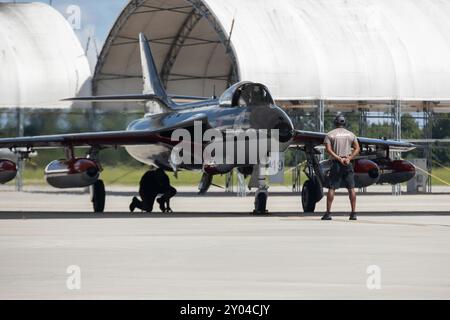 US Navy Maintenance personnel conduct system checks on one of their P ...