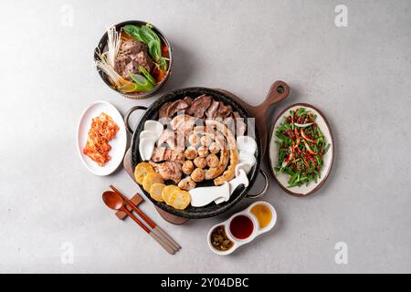 Assorted beef giblets grilled beef intestines Stock Photo - Alamy
