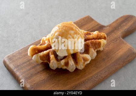 Croffle, croissant, waffle, ice cream Stock Photo - Alamy