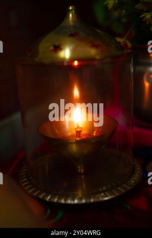 Indian Traditional Pooja Light for Festivels Stock Photo - Alamy
