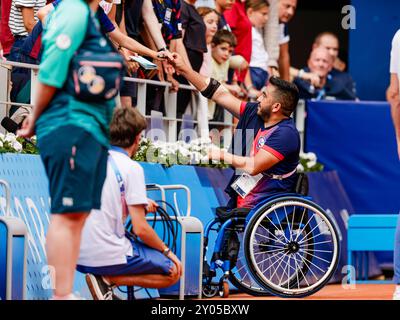 Paris 2024 Paralympic wheelchair tennis event, 31.08.24 in Paris. Guy ...
