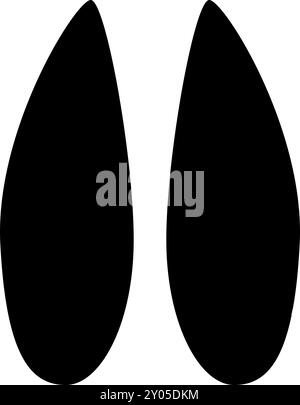 Hoof print elk icon black color vector illustration image flat style ...