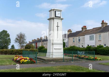 Horden, County Durham, UK. Memorial Park in the town with war memorial ...