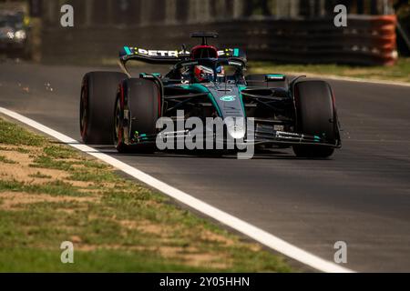 (L to R): Andrea Kimi Antonelli (ITA) Mercedes AMG F1 (Right) with his ...