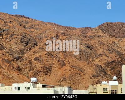 Mount Uhud, a mountain north of Medina, the site of the second battle ...