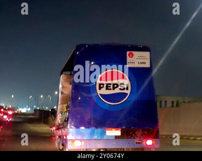 Cairo, Egypt, August 1 2024: Pepsi Cola Truck vehicle, Pepsi is a ...