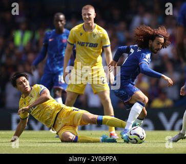 Crystal Palace's Daichi Kamada, left, and Manchester City's Omar ...
