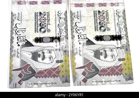 the obverse side of 200 SAR two hundred Saudi Arabian riyals banknote ...