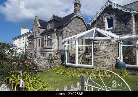 Cornish house in Tintagel on the north coast of Cornwall Stock Photo ...