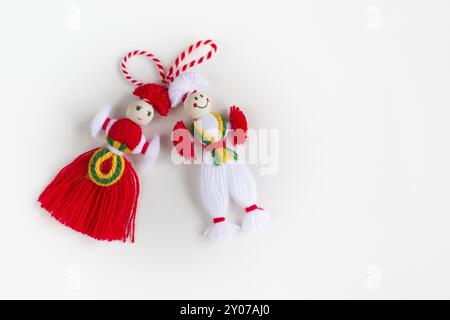 Bulgarian Martenitsa spring sign on white background Stock Photo - Alamy
