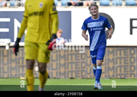 Ghent / Gent Belgium September 2025 Ottergem suspension bridge spanning ...