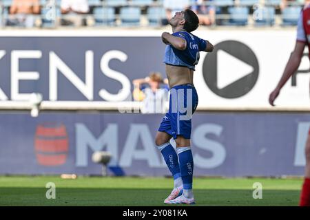 Ghent / Gent Belgium September 2025 Ottergem suspension bridge spanning ...