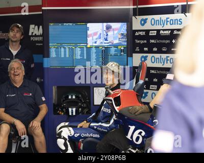 ROBERTS Joe (usa), OnlyFans American Racing Team, Kalex Moto2, podium ...