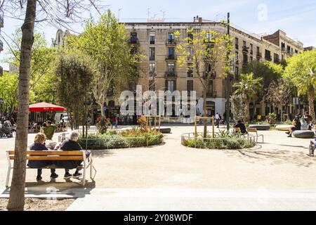Superblock or Superilla in the Eixample neighbourhood, a highly ...