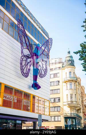 Spitfire aircraft with butterfly wings on the Maj Shopping Centre ...