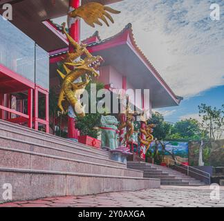 Balikpapan, Indonesia - June 22nd, 2024. the interior of a traditional ...