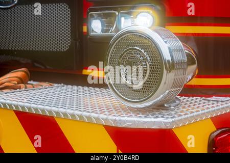 Federal Q, one of the loudest sirens made, mounted to the front bumper ...