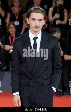 Austin Abrams attends the "Wolfs" red carpet during the 81st Venice ...