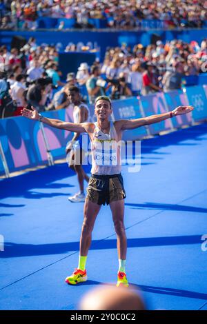 Ibrahim Chakir participating in the Marathon s at the Paris 2024 ...