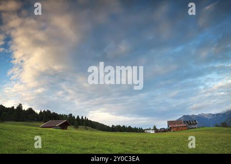 alpine meadows before sunset Stock Photo - Alamy