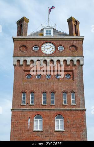 Clock tower at the entrance to the former Royal Marine barracks in ...
