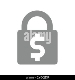 safe padlock glyph icon vector illustration Stock Vector Image & Art ...