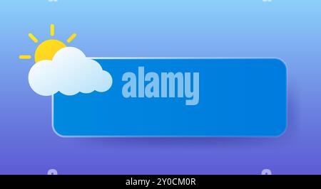 Cloudy. Empty tile to place your content, weather forecast app or ...