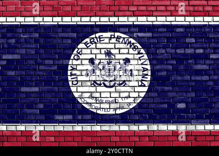 flag of Erie painted on brick wall Stock Photo - Alamy