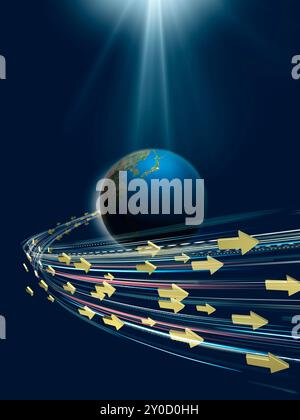 A group of arrows jump out of the earth Stock Photo - Alamy