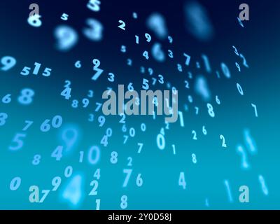 Floating numbers set Stock Photo - Alamy