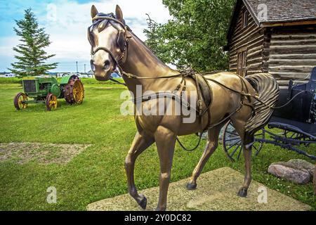 Museum in the village of Hythe in the state of Alberta Canada on June ...