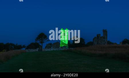 Dawn at the Hill of Slane Stock Photo - Alamy