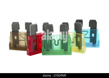 Blown fuses with open circuit isolated on white Stock Photo - Alamy