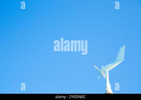 Blue sky and the wind speed anemoscope Stock Photo - Alamy