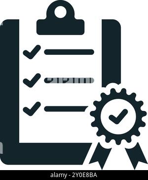 Clipboard showing a list with check marks for business management Stock ...