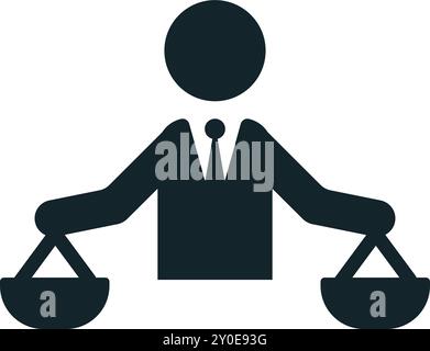 Pros And Cons Concept Businessman Holding Scales With Pros And Cons On