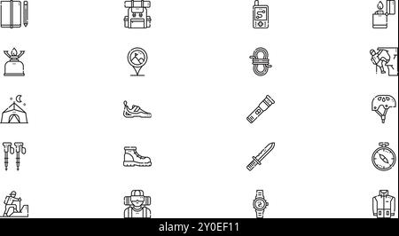 Mountaineering and climbing icons High-Quality Vector Icons Collection ...