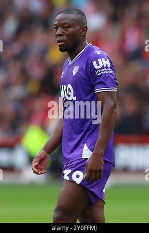 Edo Kayembe of Watford during the Sky Bet Championship match Watford vs ...