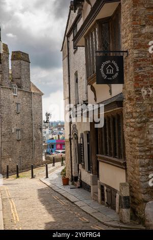 The Tudor Merchant's House in Quay Hill, Tenby showing 15th century ...