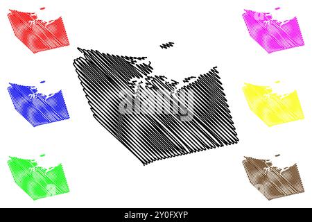 Pictou County (Canada, Nova Scotia Province, North America) map vector ...