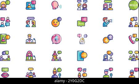 speaking by phone vector icon editable stroke outline icons for web and ...