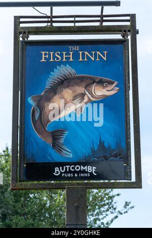 The Fish Inn pub sign Ringwood Hampshire UK Stock Photo - Alamy