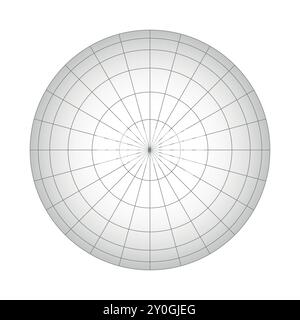 Spherical grid depicting Earth's meridians and parallels in a clean ...